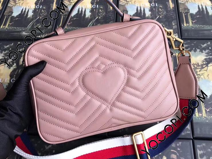 【498100 DTDPT 5909】 GUCCI グッチ GGマーモント バッグ スーパーコピー GGマーモント マトラッセ ハンドバッグ ...