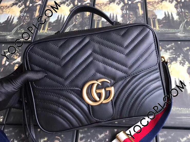 【498100 DTDPT 8975】 GUCCI グッチ GGマーモント バッグ コピー GGマーモント マトラッセ ハンドバッグ グッチ ...
