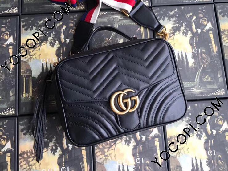 【498100 DTDPT 8975】 GUCCI グッチ GGマーモント バッグ コピー GGマーモント マトラッセ ハンドバッグ グッチ ...