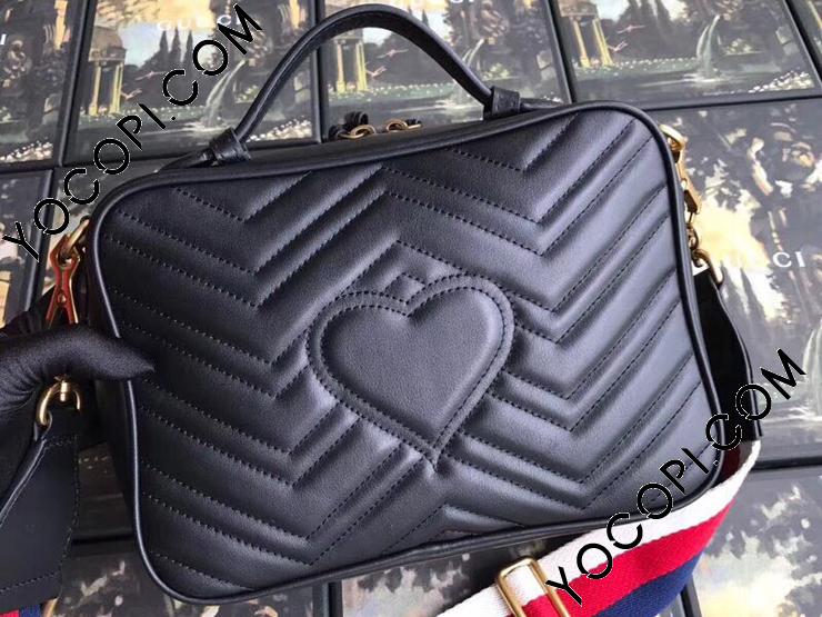 【498100 DTDPT 8975】 GUCCI グッチ GGマーモント バッグ コピー GGマーモント マトラッセ ハンドバッグ グッチ ...