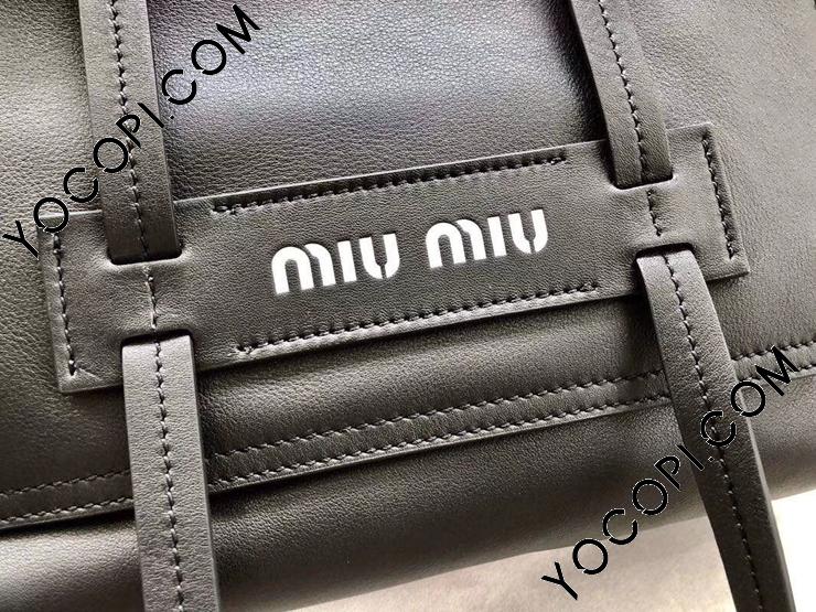 【5BD078_2BYA_F0002_V_OOO】 MIUMIU ミュウミュウ バッグ コピー Grace Lux レザー レディース ショルダーバッグ 4色選択可 ブラック_ミュウミュウ ...