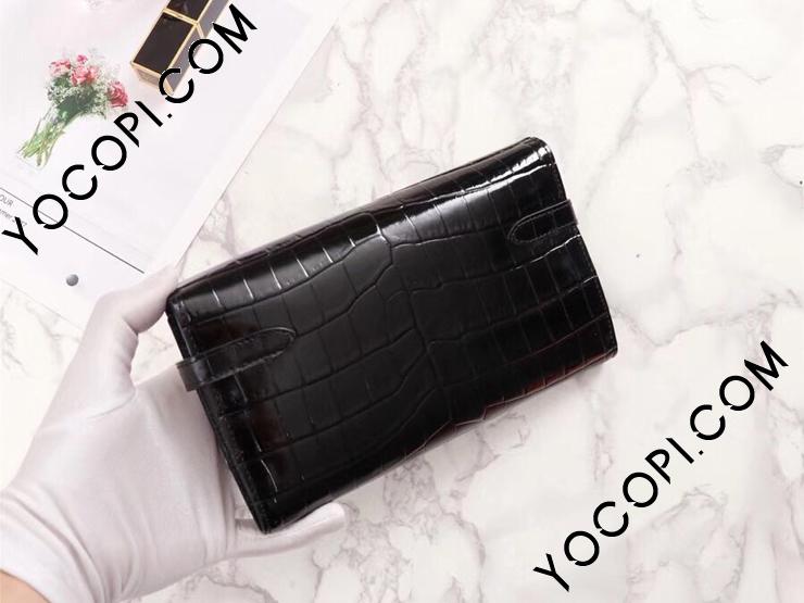 HERMES エルメス ケリー 長財布 コピー Kelly クロコ型押 HERMES エルメス ケリー 長財布 コピー Kelly クロコ型押