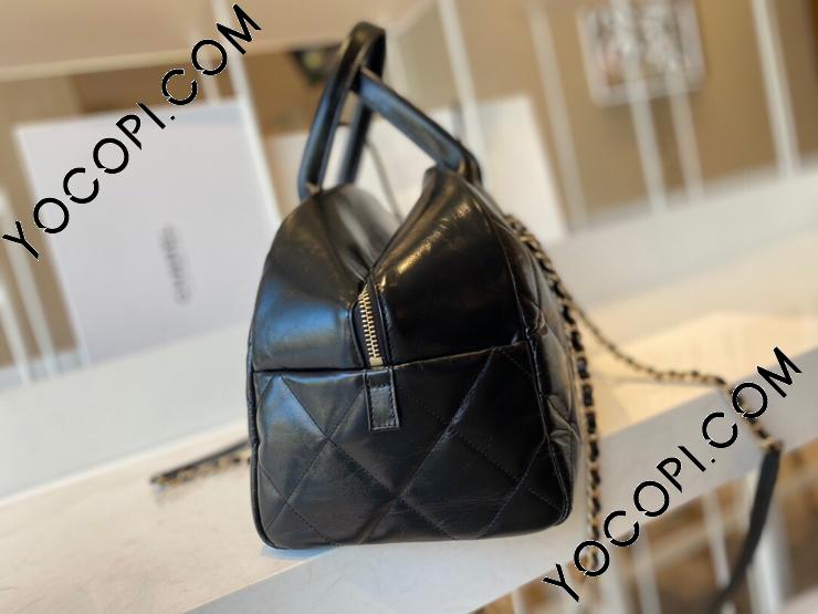 【AS2223-1】 CHANEL シャネル バッグ スーパーコピー 21新作 カーフスキン ボーリング バッグ ハンドバッグ ショルダー ...