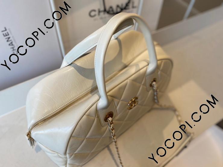 【AS2223-3】 CHANEL シャネル バッグ スーパーコピー 21新作 カーフスキン ボーリング バッグ ハンドバッグ ショルダー ...