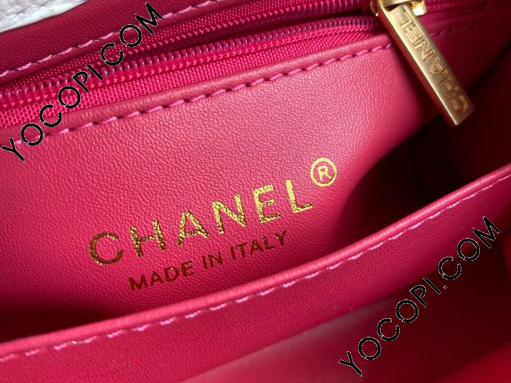 【AS2477 B05514 10601】 CHANEL シャネル バッグ コピー 21新作 クランプル ラムスキン トップハンドル ミニ ...