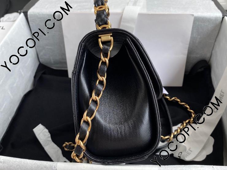 【AS2477 B05514 94305】 CHANEL シャネル バッグ スーパーコピー 21新作 クランプル ラムスキン トップハンドル ...