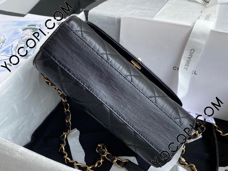 【AS2477 B05514 94305】 CHANEL シャネル バッグ スーパーコピー 21新作 クランプル ラムスキン トップハンドル ...