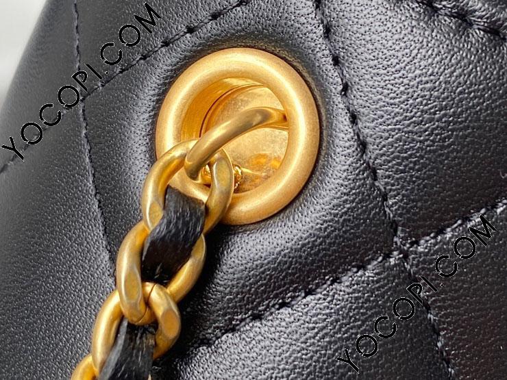 【AP2257-1】 CHANEL シャネル バッグ コピー 21新作 バケット バッグ ラムスキン & コスチューム パール ショルダー ...