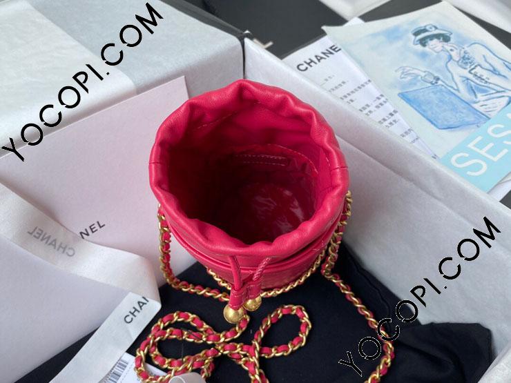 【AP2257-2】 CHANEL シャネル バッグ スーパーコピー 21新作 バケット バッグ ラムスキン & コスチューム パール ...