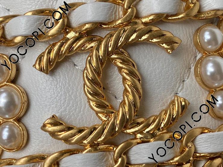 【AP2257-3】 CHANEL シャネル バッグ コピー 21新作 バケット バッグ ラムスキン & コスチューム パール ショルダー ...